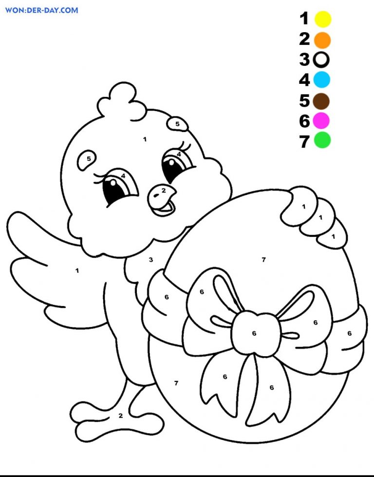 Easter Coloring by Numbers | Download and Print for Free