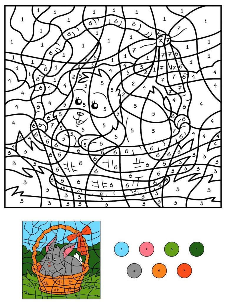 Coloriages Pâques par numéros | Télécharger et imprimer