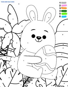 Coloriages Pâques par numéros | Télécharger et imprimer