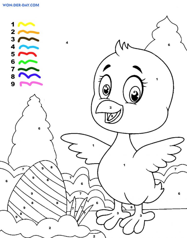 Easter Coloring by Numbers | Download and Print for Free