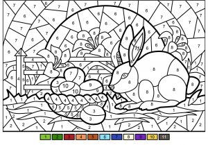 Easter Coloring by Numbers | Download and Print for Free