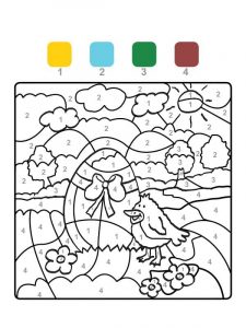 Easter Coloring by Numbers | Download and Print for Free