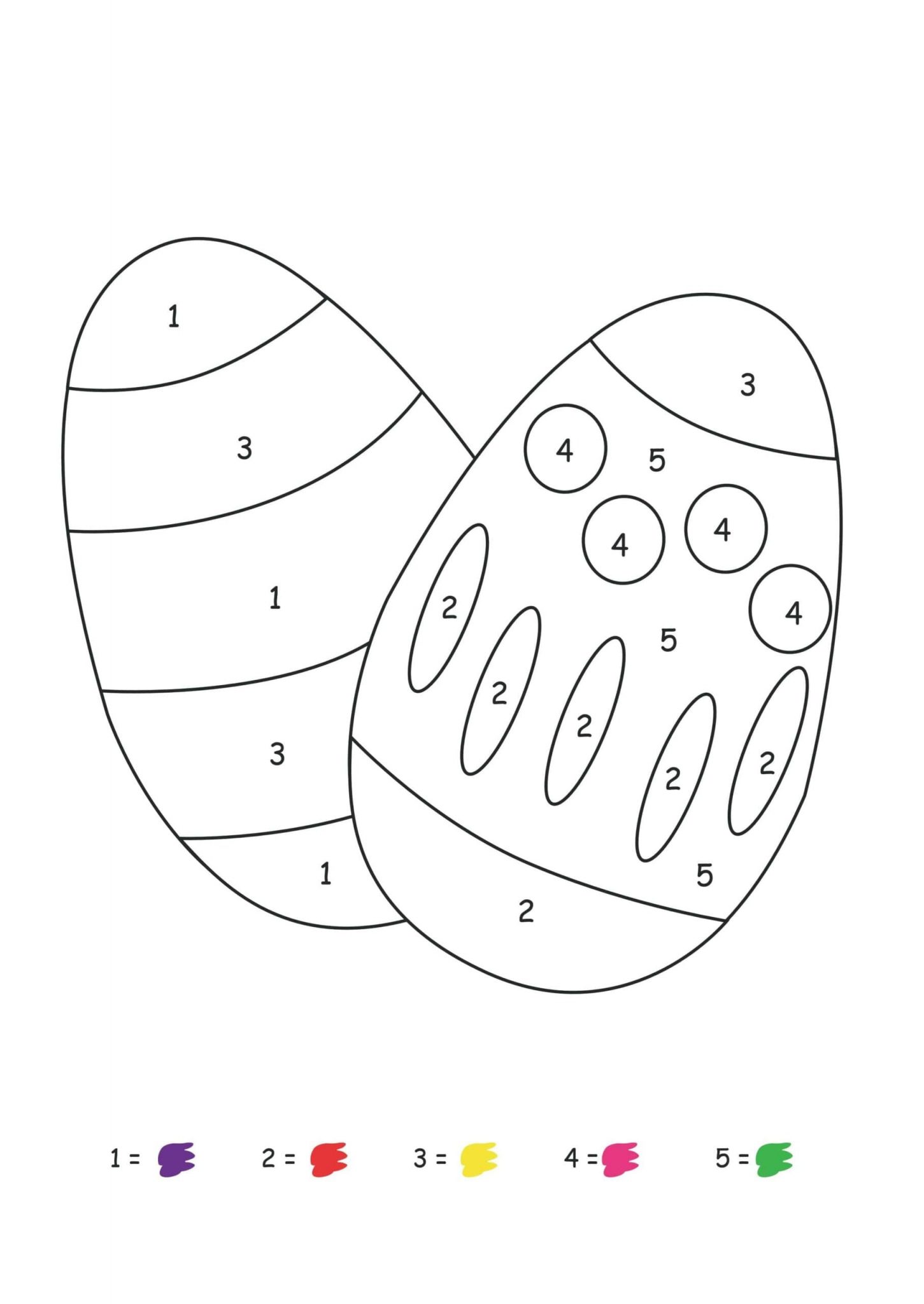 Coloriages Pâques par numéros | Télécharger et imprimer