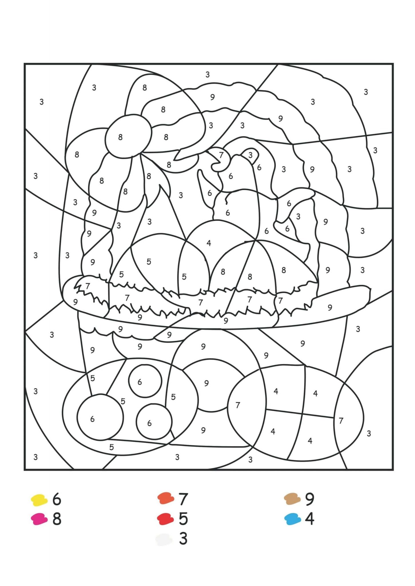 Coloriages Pâques par numéros | Télécharger et imprimer