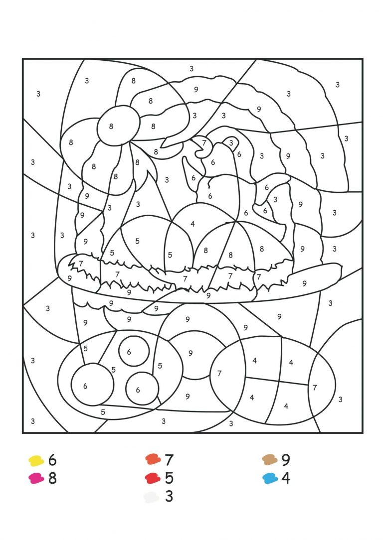 Coloriages Pâques par numéros | Télécharger et imprimer