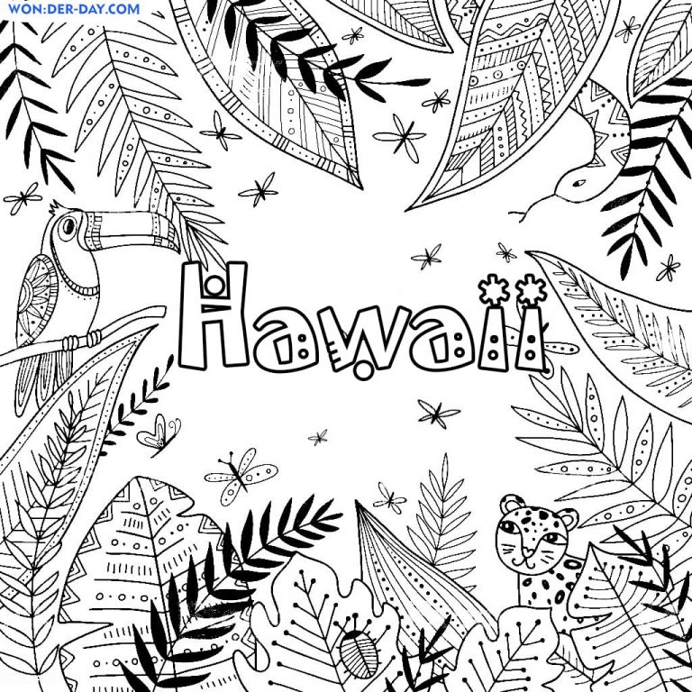 Hawaii coloring pages | Download for free and print