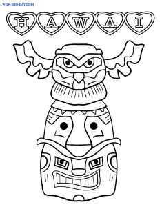 Hawaii coloring pages | Download for free and print