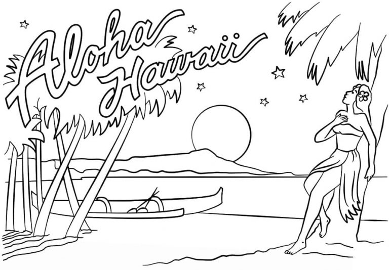 Hawaii coloring pages | Download for free and print