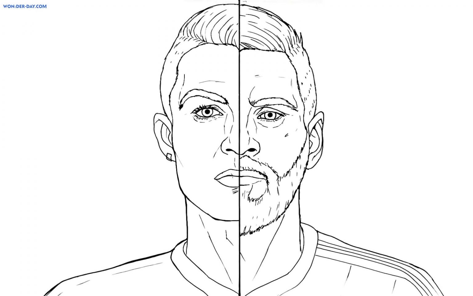 Cristiano Ronaldo Coloring Pages | WONDER DAY — Coloring pages for ...