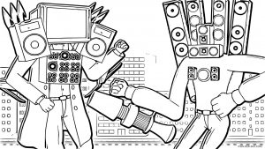 Desenhos de Skibidi Toilet para colorir | 30 Páginas para colorir