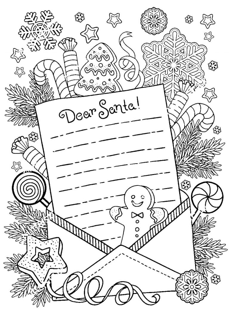 Christmas Envelopes Coloring Pages | WONDER DAY — Coloring pages for ...