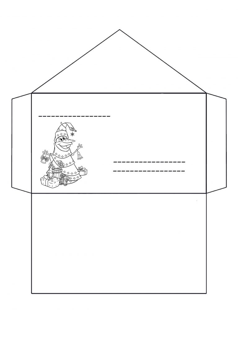 Christmas Envelopes Coloring Pages | WONDER DAY — Coloring pages for ...