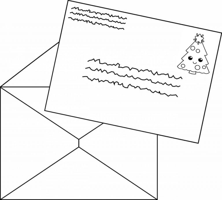 Christmas Envelopes Coloring Pages | WONDER DAY — Coloring pages for ...
