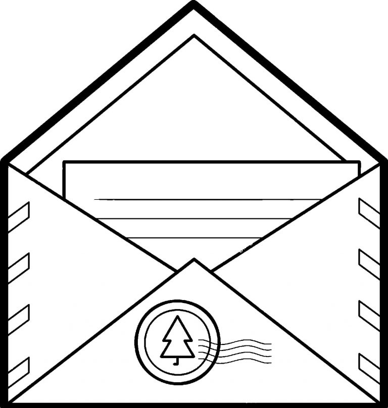 Christmas Envelopes Coloring Pages | WONDER DAY — Coloring pages for ...