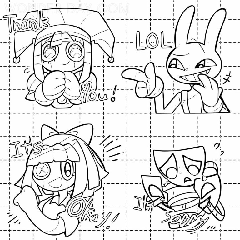 The Amazing Digital Circus Coloring Pages | WONDER DAY — Coloring pages ...