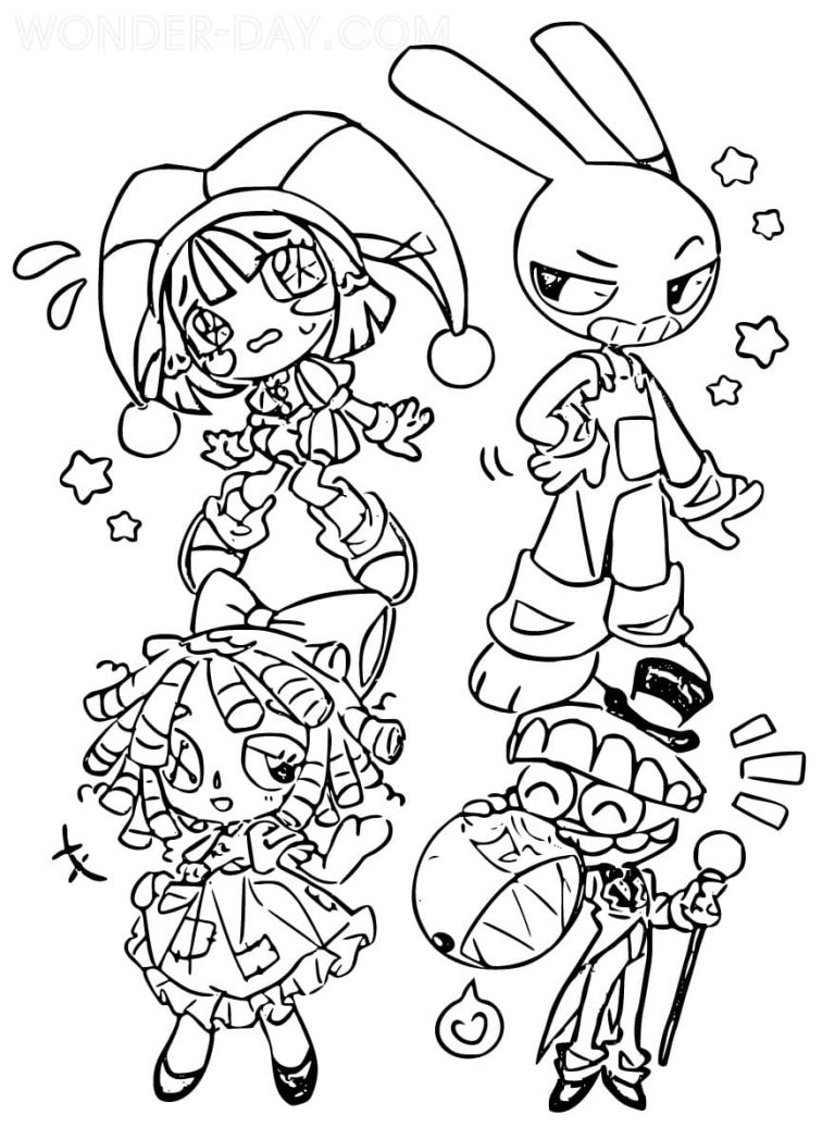 The Amazing Digital Circus Coloring Pages | WONDER DAY — Coloring pages ...