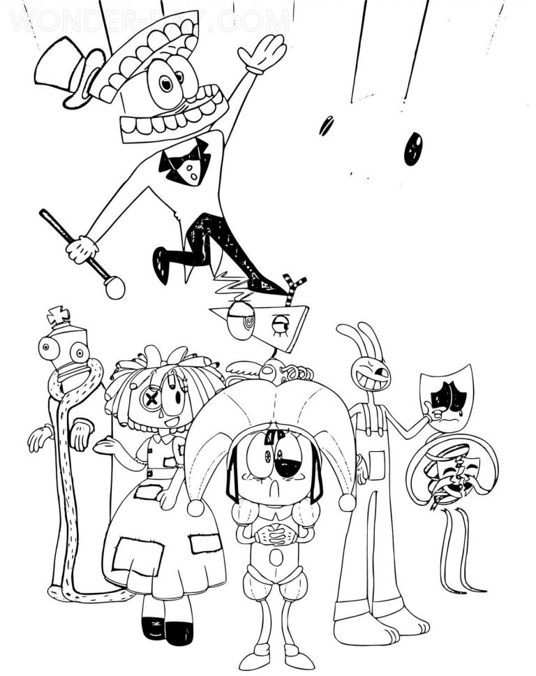 The Amazing Digital Circus Coloring Pages | WONDER DAY — Coloring pages ...