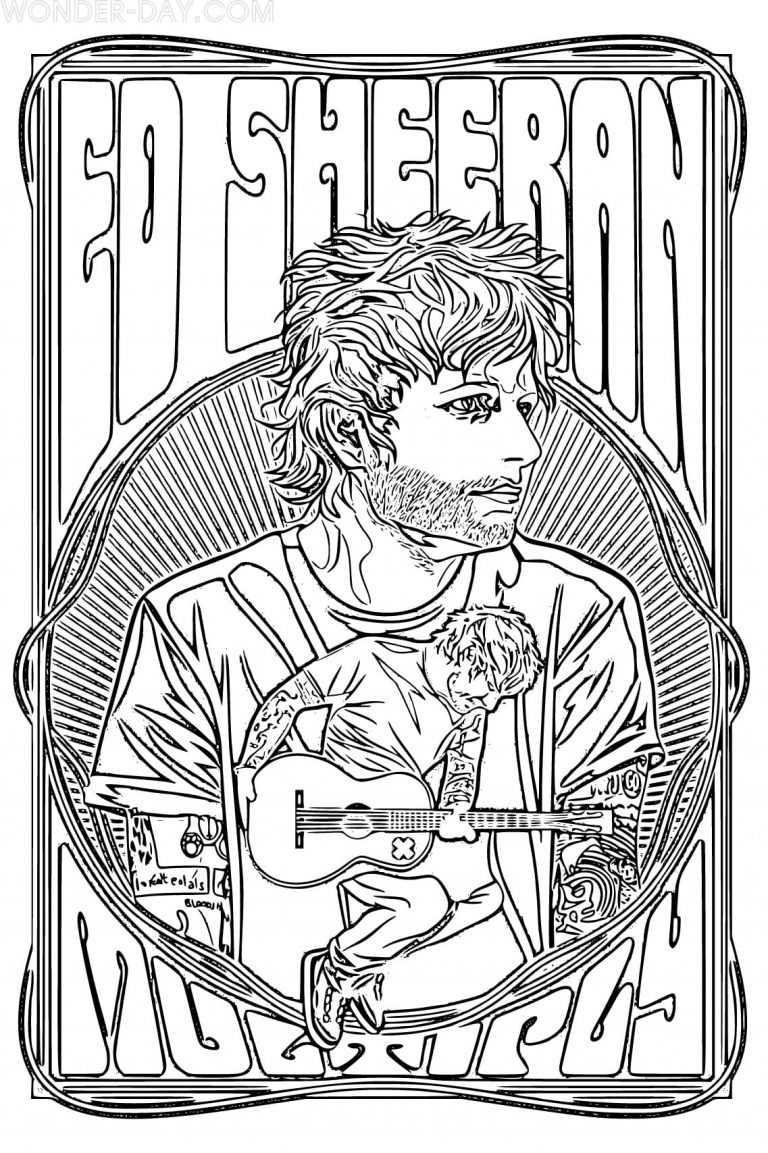 Ed Sheeran Coloring Pages | WONDER DAY — Coloring pages for children ...