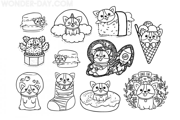 Stickers Coloring Pages | Download and Print for Free
