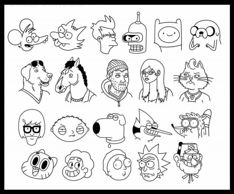 Stickers Coloring Pages | Download and Print for Free