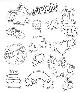Stickers Coloring Pages | Download and Print for Free