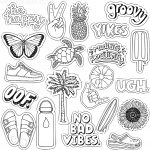 Stickers Coloring Pages | Download and Print for Free