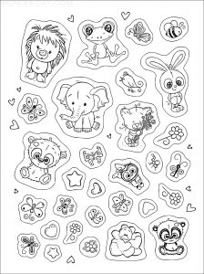 Stickers Coloring Pages | Download and Print for Free