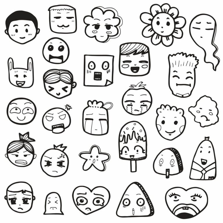 Stickers Coloring Pages | Download and Print for Free