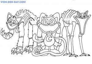 Smiling Critters Coloring Pages | WONDER DAY