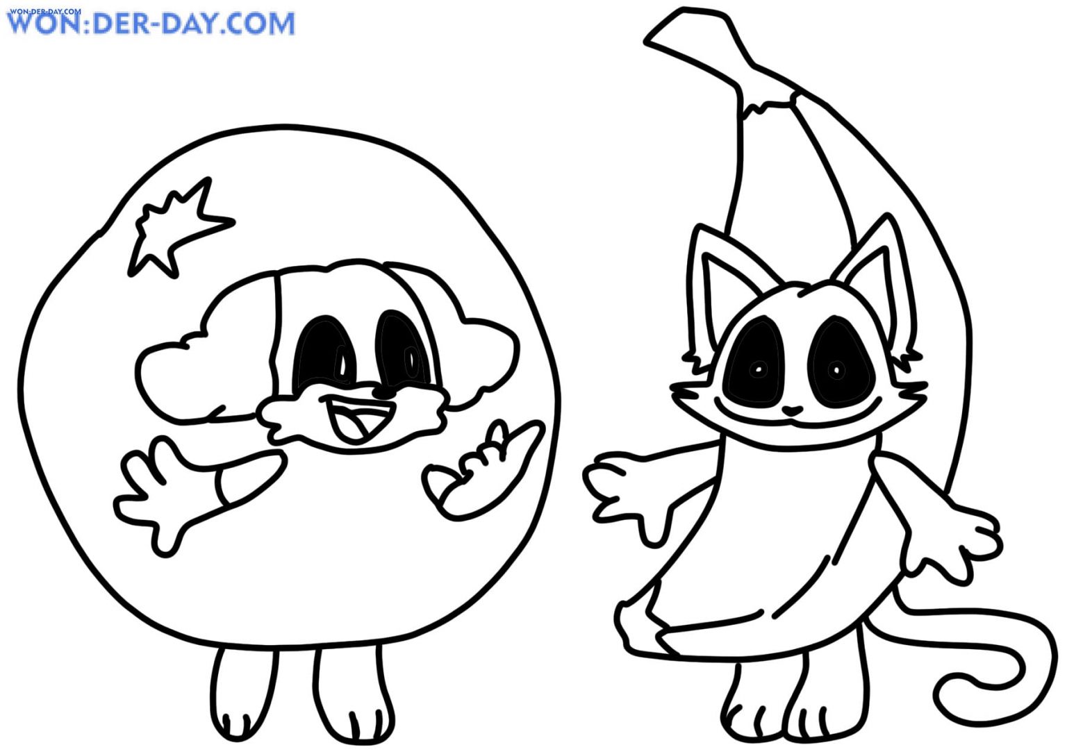 Smiling Critters Coloring Pages | WONDER DAY