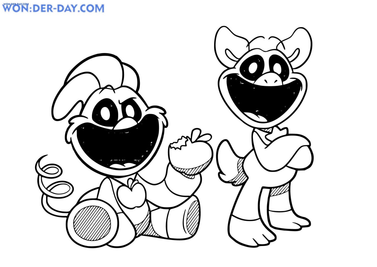 Smiling Critters Coloring Pages | WONDER DAY