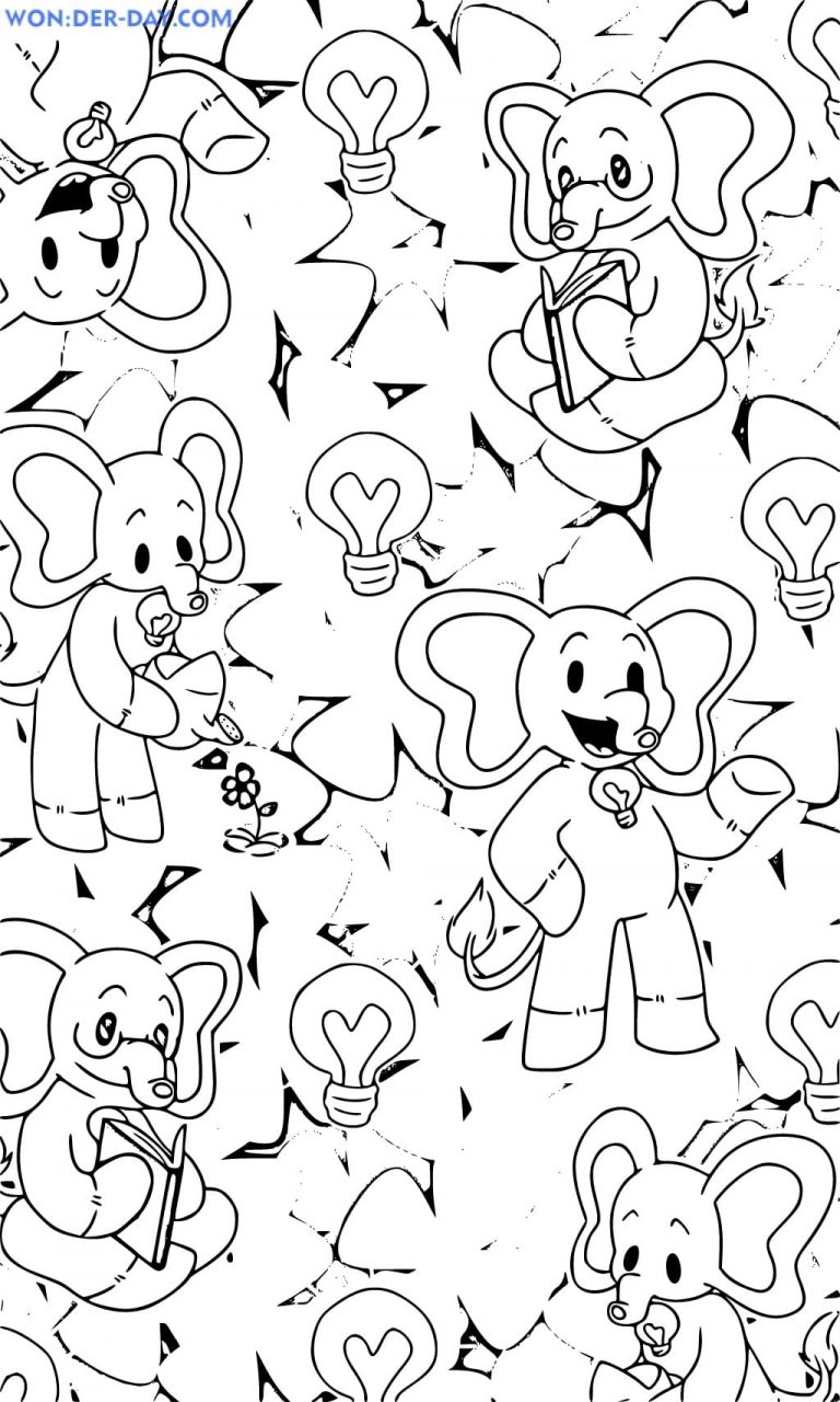 Smiling Critters Coloring Pages | WONDER DAY