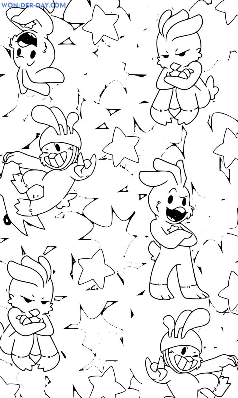 Desenhos de Smiling Critters para colorir | WONDER DAY
