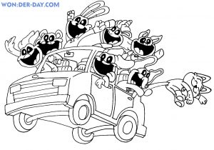 Smiling Critters Coloring Pages | WONDER DAY