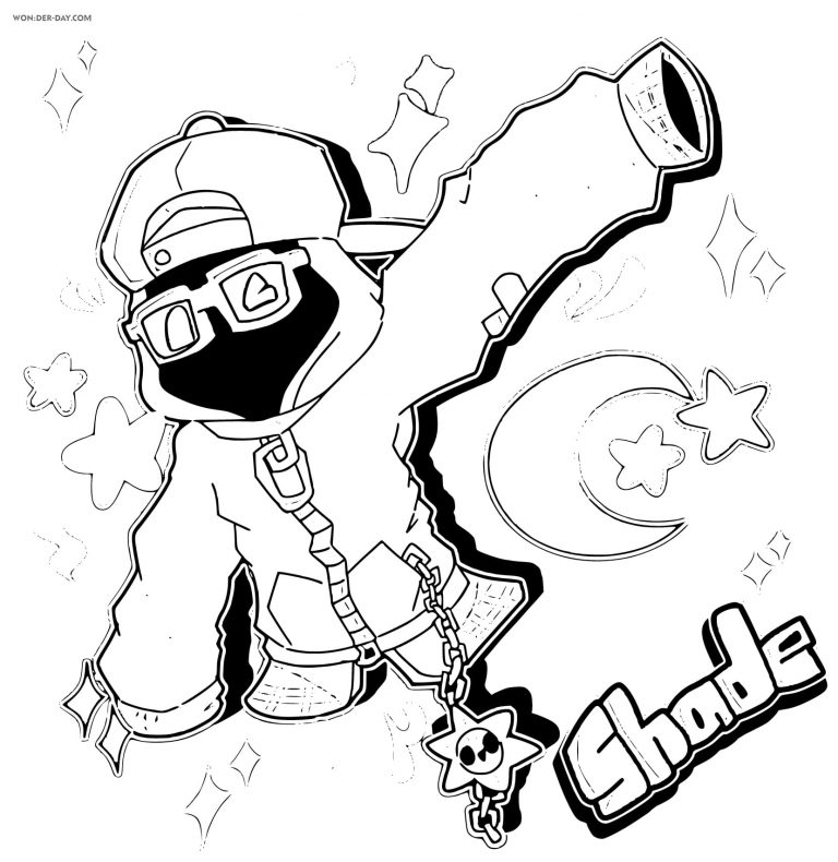 Shade Brawl Stars Coloring Pages | Wonder-Day
