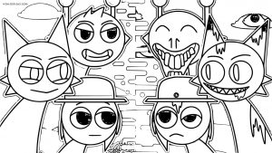 Sprunki Coloring Pages | Printable Coloring Pages