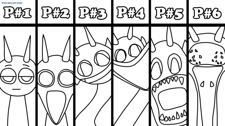 Раскраски Спрунки | Раскраски для печати