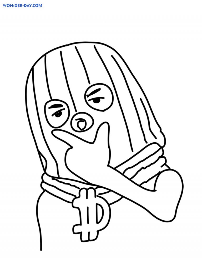 Big Dill Fortnite Coloring Pages | WONDER DAY
