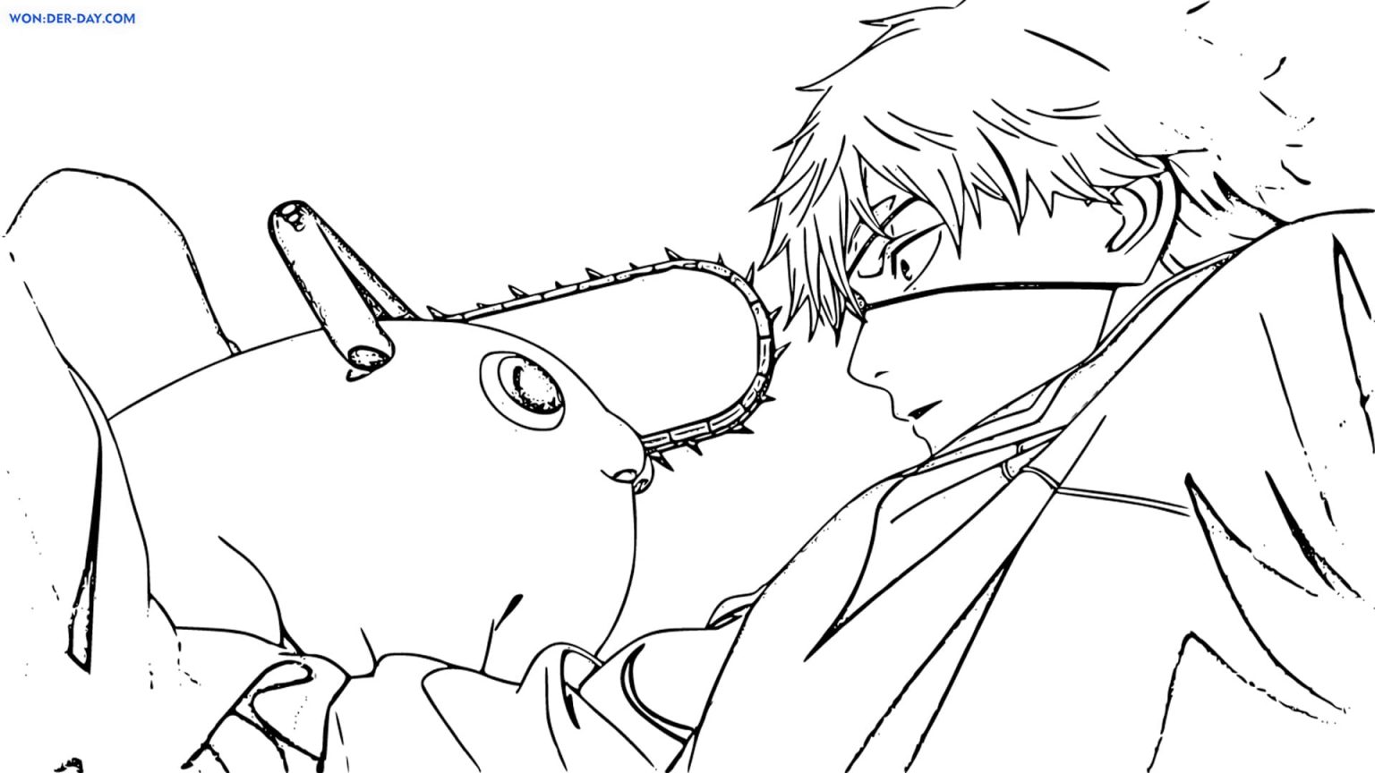 Chainsaw Man coloring pages - Free coloring pages
