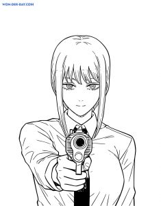 Chainsaw Man coloring pages - Free coloring pages