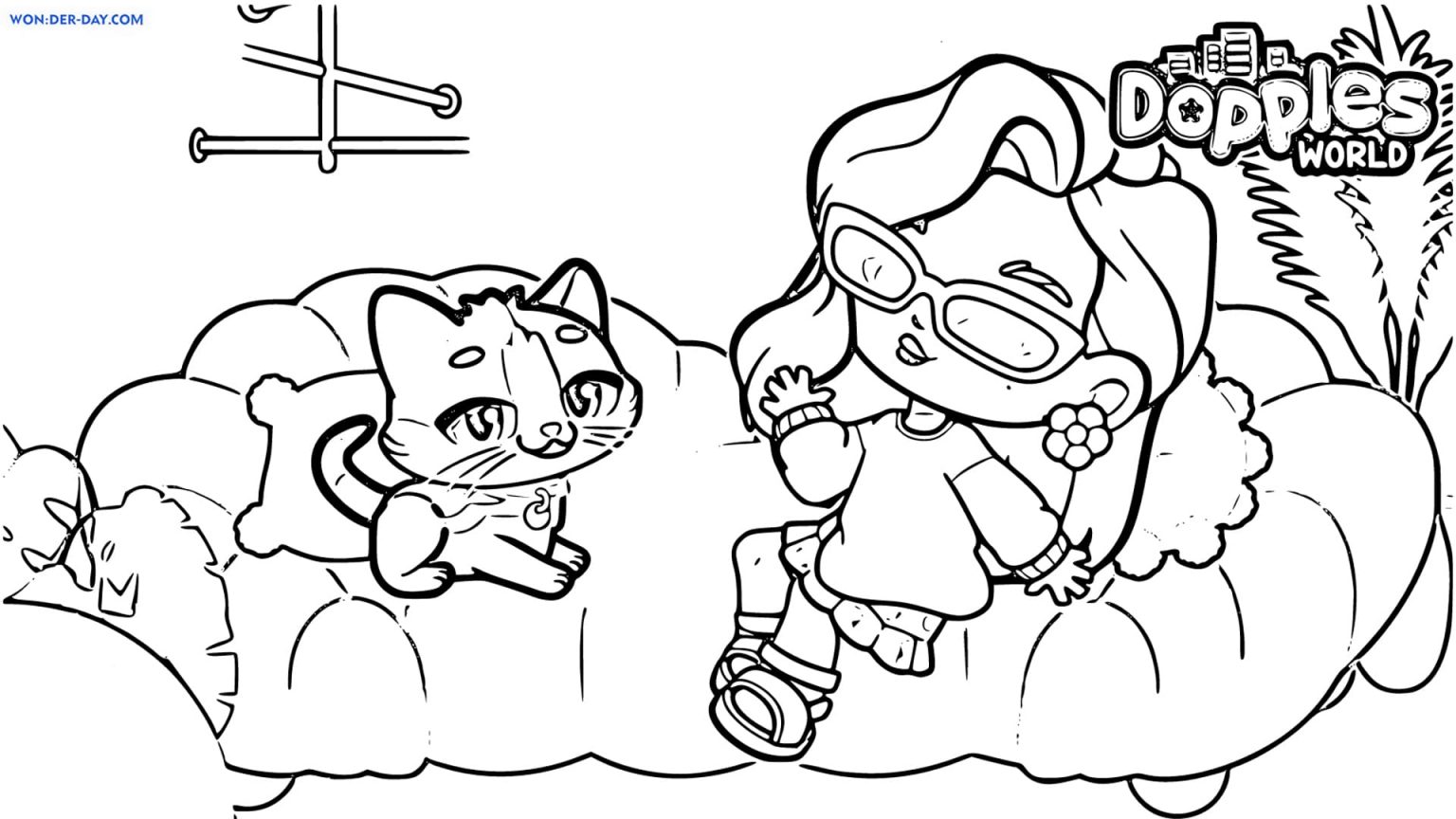 Dopples World Coloring Pages | WONDER DAY