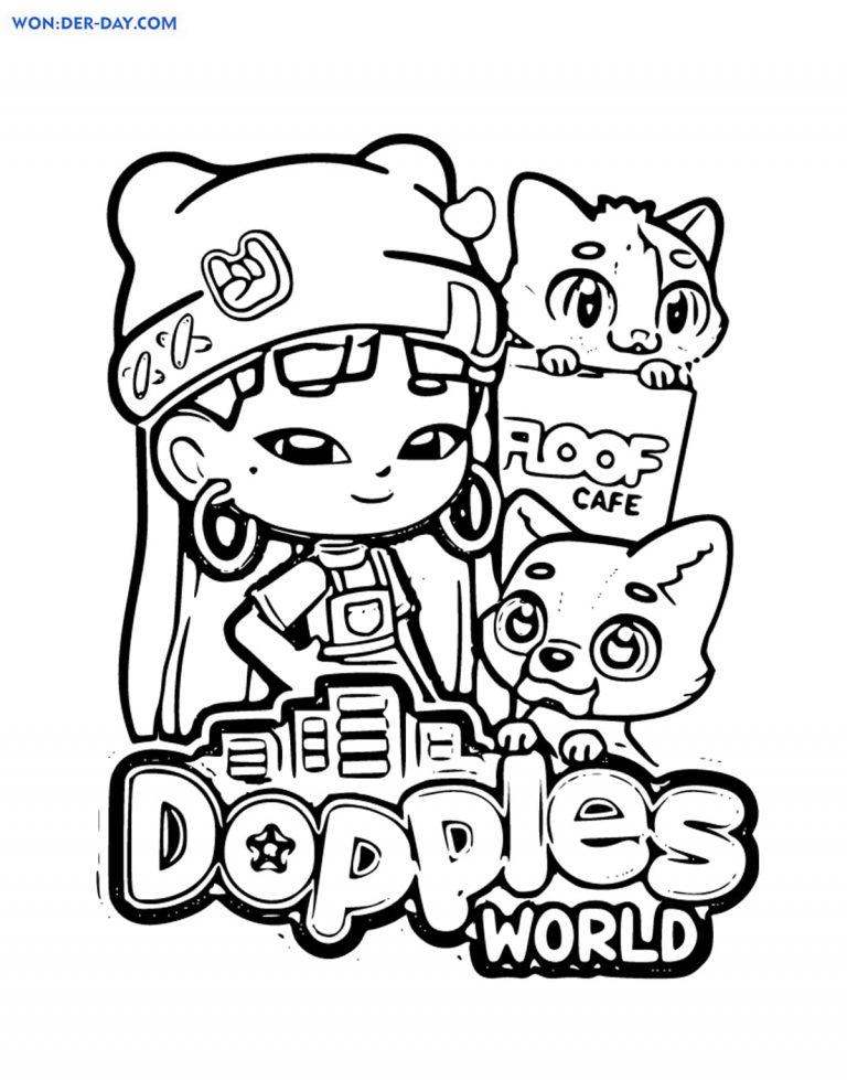 Dopples World Coloring Pages | WONDER DAY