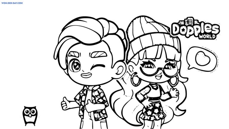 Dopples World Coloring Pages | WONDER DAY