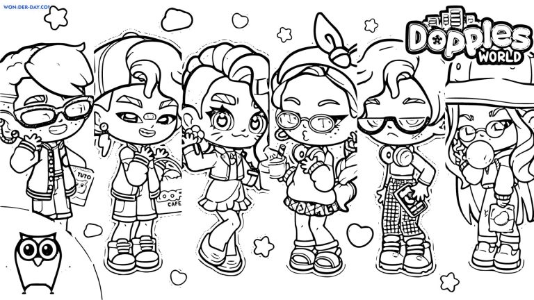 Dopples World Coloring Pages | WONDER DAY