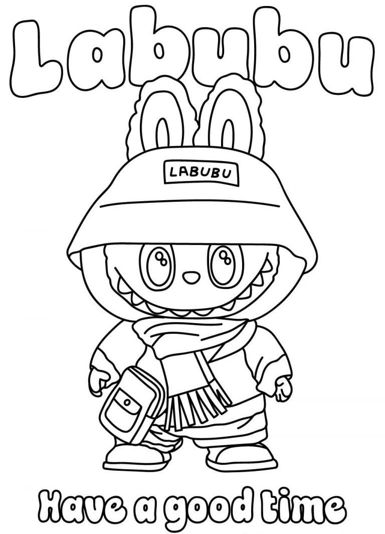 Labubu Coloring Pages | WONDER DAY