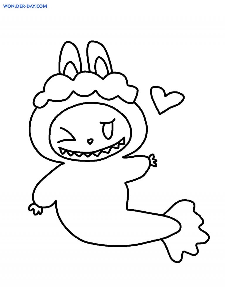 Labubu Coloring Pages | WONDER DAY