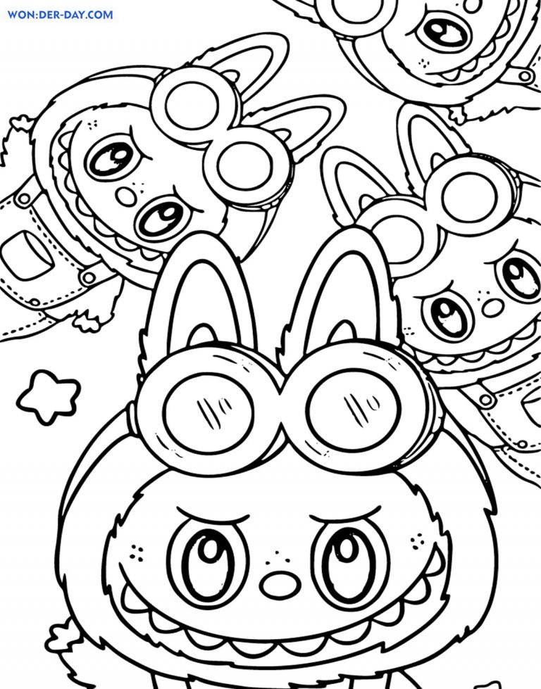 Labubu Coloring Pages | WONDER DAY