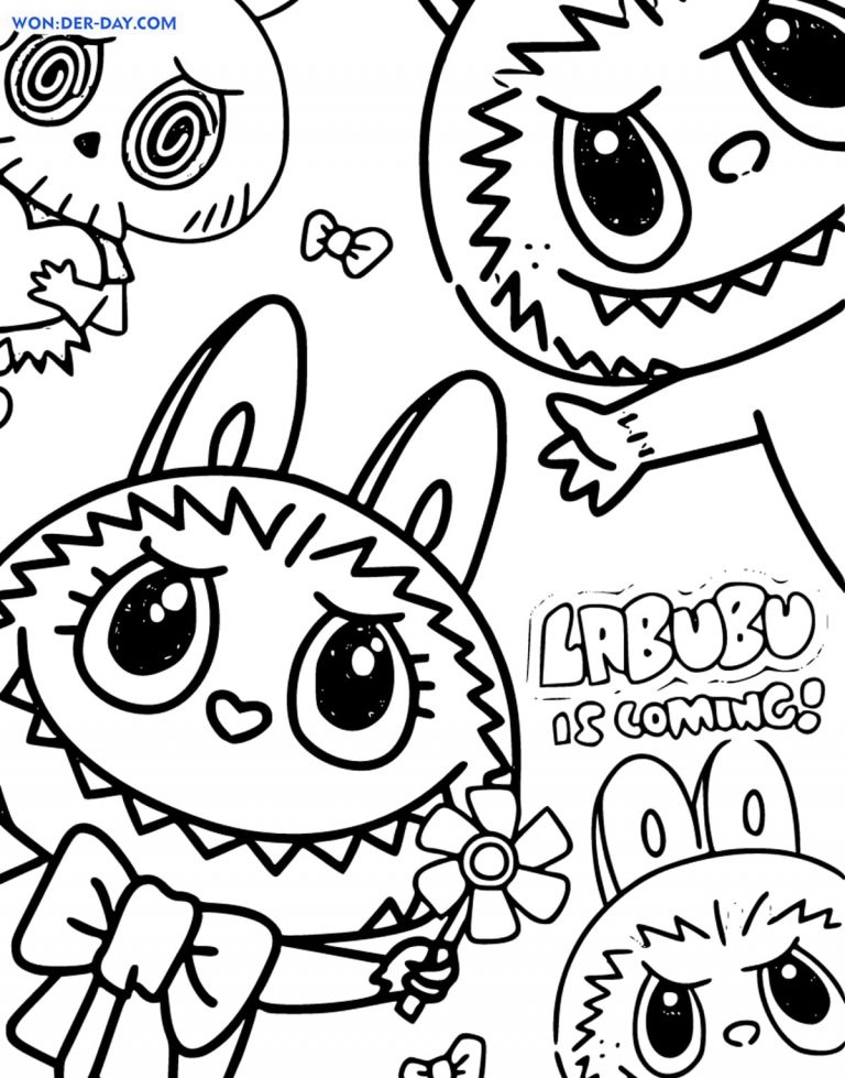 Disegni di Labubu da colorare | WONDER DAY