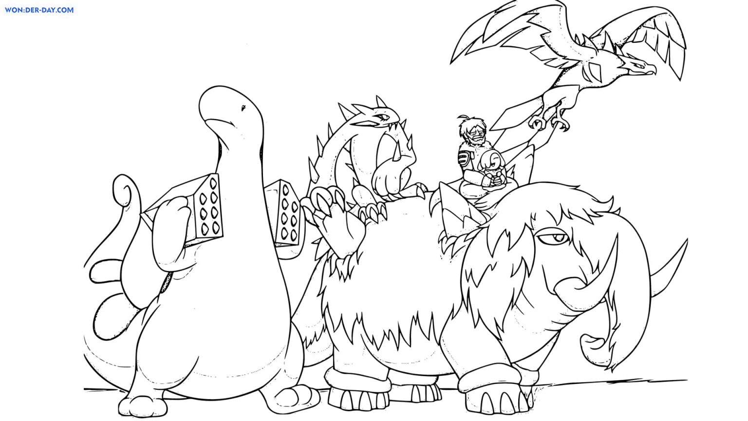 Palworld coloring pages | WONDER DAY — Coloring pages for children and ...