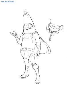 Peely Coloring Pages | WONDER DAY